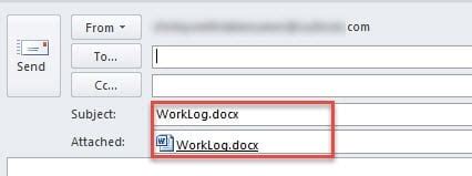 How To Auto Fill Email Subject Line With The Attachment Name In Outlook