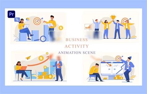 Business Activity Animation Scene Premiere Pro Template Premiere Pro Templates