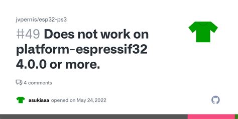 Does Not Work On Platform Espressif32 400 Or More · Issue 49