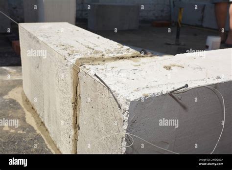 Setting Up A Level Line String Line For Bricklaying Using A Nail Or A