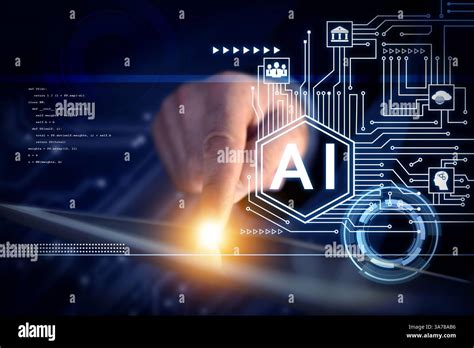 Artificial Intelligence Circuit Board Scheme With Ai Abbreviation And