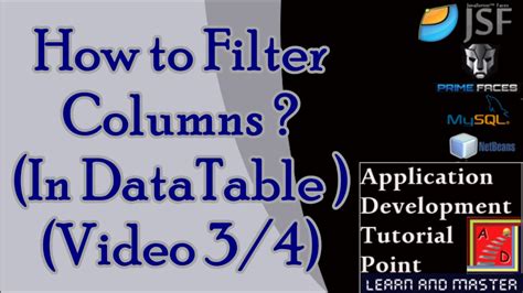 JSF Tutorials For Beginners Apply Custom Filter DataTable Data In DataTable Part YouTube
