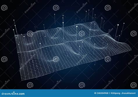 Big Data Visualization Digital Data Threads Plot Network Stock