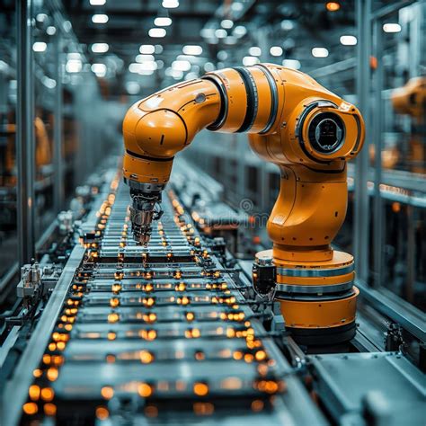 Autonomous Robot Arm Working In A High Tech Factory Stock Illustration Illustration Of Sound