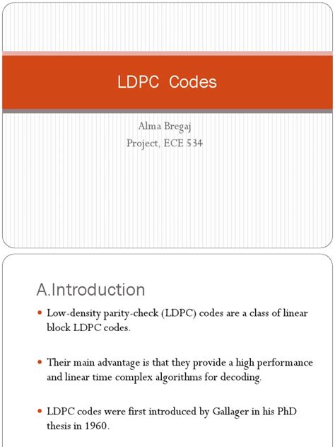 ldpc codes pdf low density parity check code discrete mathematics