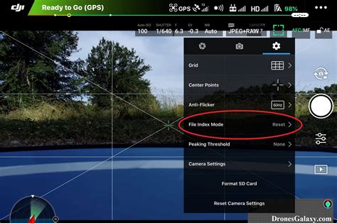 DJI Drones How To Update File Index Mode Continuous VS Reset Drones Galaxy