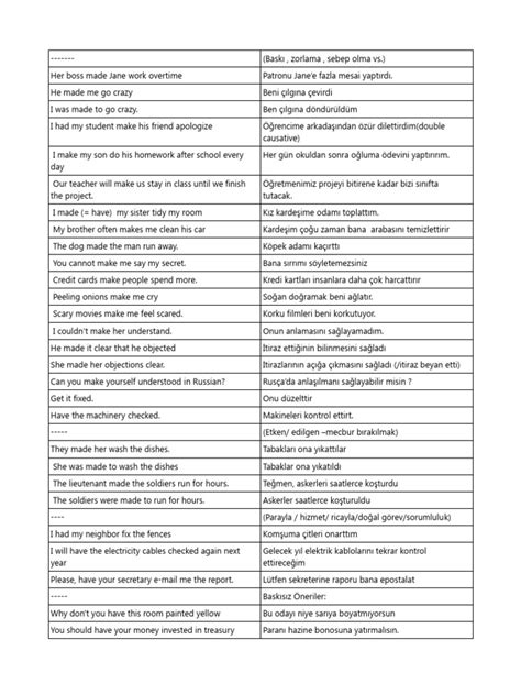 Causatives Examples Pdf