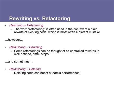 Ppt Refactoring Powerpoint Presentation Free Download Id437566