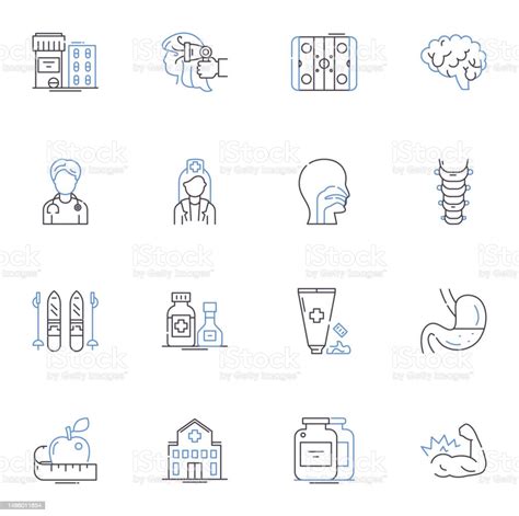 Mhealth 라인 아이콘 컬렉션입니다 원격 의료 웨어러블 Healthtech Mobilehealth Ehealth Digitalhealth 원격 의료 벡터 및 선형 그림