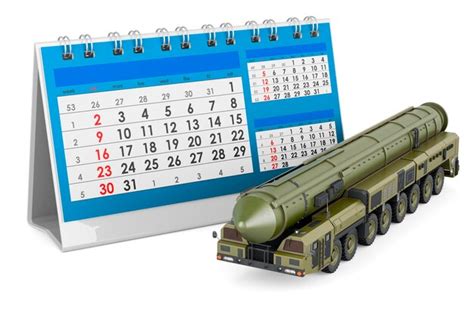 Míssil Scud Sistema Móvel De Mísseis Balísticos De Curto Alcance Com Calendário De Mesa
