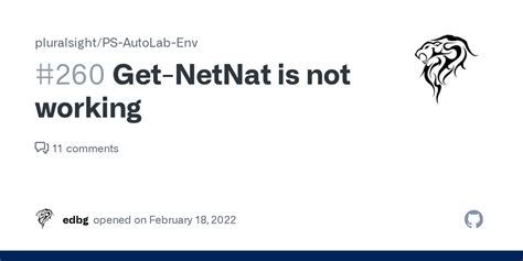 Get Netnat Is Not Working · Issue 260 · Pluralsightps Autolab Env · Github