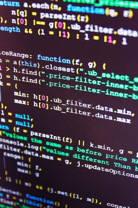 programmer developer screen stock image image of code binary 122458459