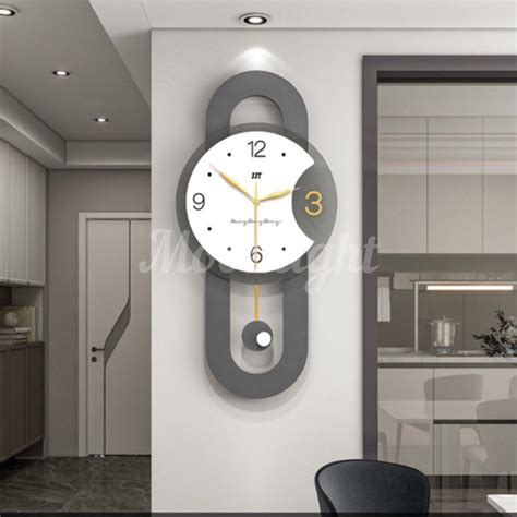 Настенные часы Овал с маятником бесшумные большие часы интерьерные декоративные купить