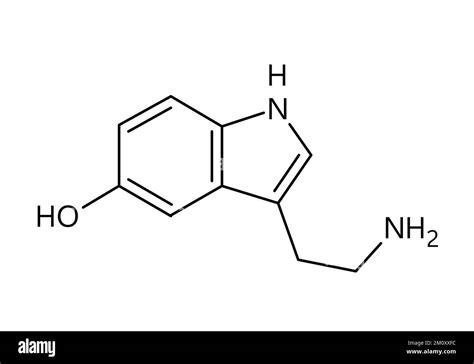 Serotonin Molecular Structure Serotonin Is Monoamine Neurotransmitter Modulating Mood