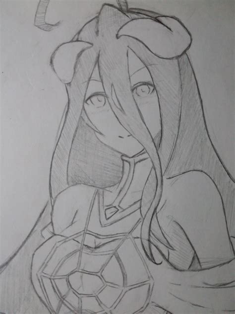 手绘的一张overlord雅儿贝德同人。。。 哔哩哔哩