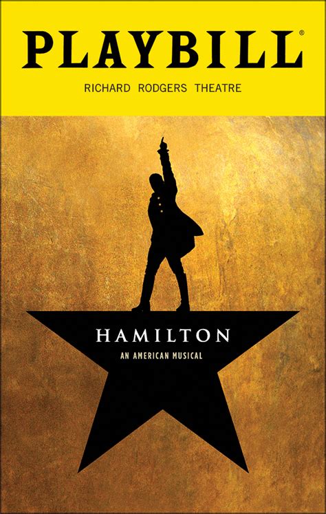 Hamilton Broadway Richard Rodgers Theatre 2015 Playbill