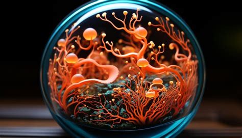 Premium Ai Image Scientific Experiment Glowing Cancer Cell Under High