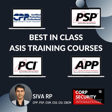 Asis Cpp Psp Pci App Training Courses Corpsecurity International Shop
