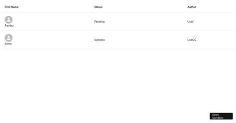 React MUI Reusable Table Forked Codesandbox