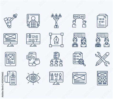 Simple Icon Set Of 40 Ux Ans Ui Vector Line Icons Contains Such Icons As Idea Bug User