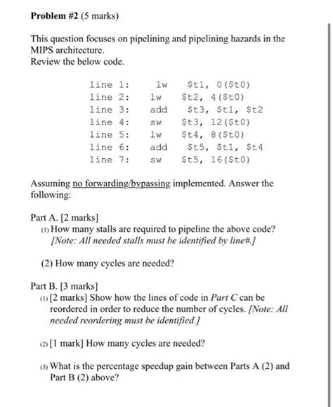 Solved This Question Focuses On Pipelining And Pipelining Chegg