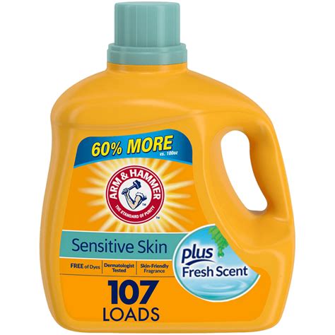 Arm And Hammer Sensitive Skin Plus Fresh Scent 107 Loads Liquid Laundry