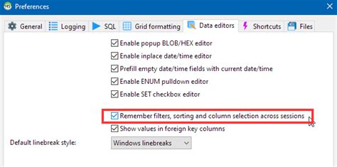 Is There A Way To Disable Column Sorting In Heidisql Stack Overflow