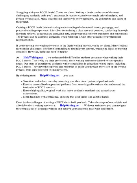 Pgce Thesis Pdf