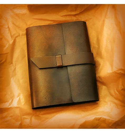 Italian Leather Journal Unlined Refillable 5x7 Handmade In Italy