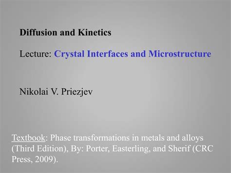 Lecture Crystal Interfaces And Microstructure Pdf Chemistry Science