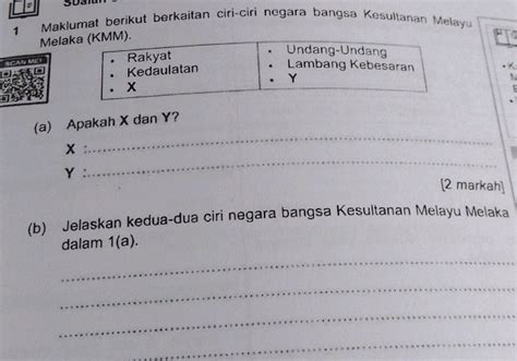 1 Maklumat berikut berkaitan ciri ciri negara | StudyX