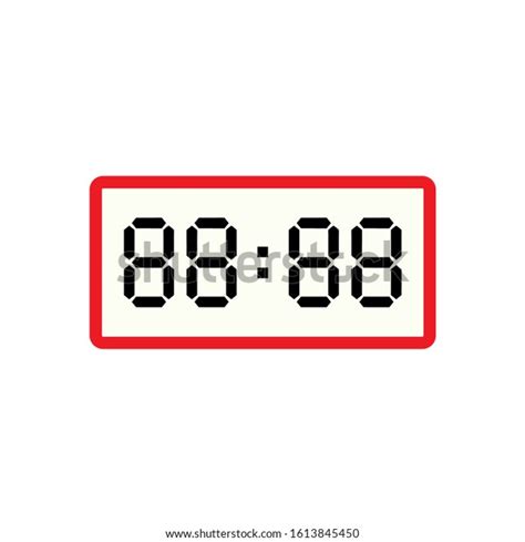 Digital Clock Displaying Clipart Image