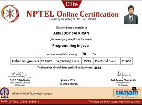 Saikiran Varma On Linkedin Programming Java Nptel Onlinecertification