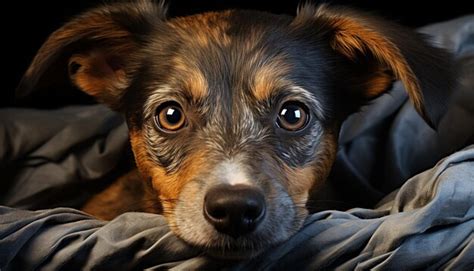 Free Ai Image Cute Puppy Sitting Looking At Camera Loyal And Playful