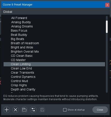 There Appears Asterisk Mark Next To The Name Of Preset When I Click