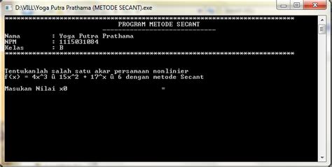 Program Source Code Metode Secant PutraShared I Ll Share My Information With You