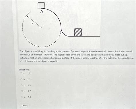 Solved The Object Mass 3 0 Kg In The Diagram Is Released