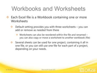 MS Excel 2010 training module | PDF | Operating Systems | Computer Software and Applications