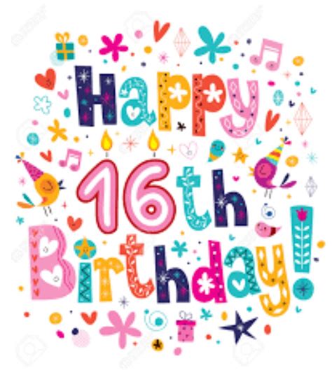Printable 16th Birthday Cards Printable Calendars At A Glance