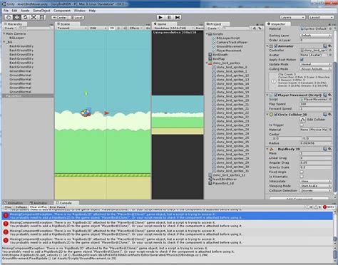 No Rigidbody2d Attached To The Playerbirdclone Error Unity