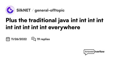 Plus The Traditional Java Int Int Int Int Int Int Int Int Int