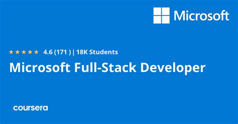 Microsoft Full Stack Developer Professional Certificate Coursera