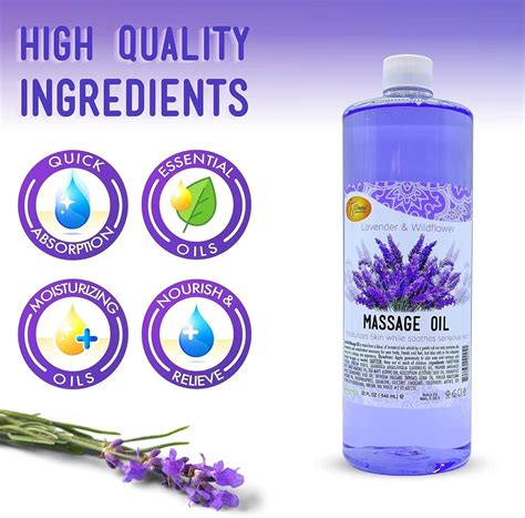 Spa Redi Lavender Massage Oil 32 Oz Professional Full Body Therapy