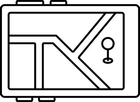 Illustration Of Gps Tracker Icon In Black Line Art 24158815 Vector Art