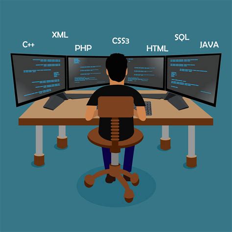 Programming Coding Vector Object Illustrations ~ Creative Market