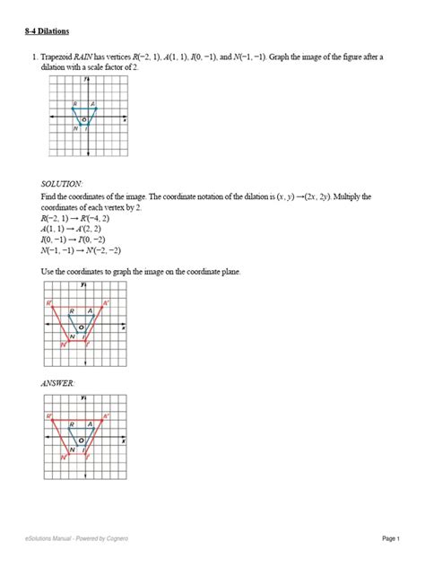 8 4 Dilations Pdf Vertex Graph Theory Area