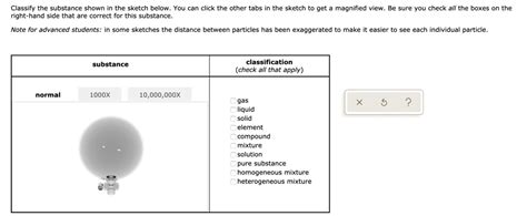 SOLVED Classify The Substance Shown In The Sketch Below You Can Click The Other Tabs In The
