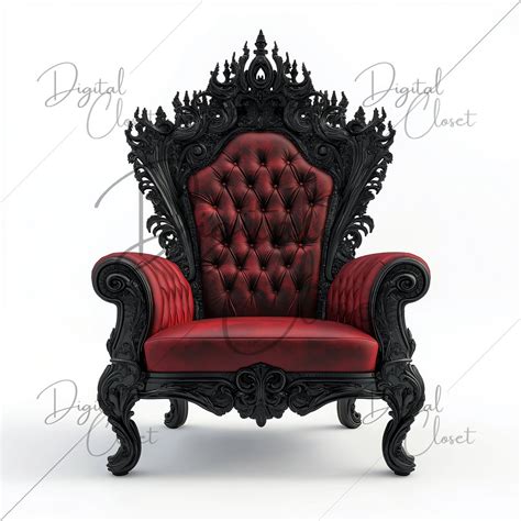 20 Gothic Baroque Armchairs Luxurious Red Velvet Armchairs 3d