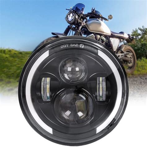Faros Led Para Moto Faros De Carro Y Moto 7 Redondo Delanteros Led Ojos Ángel Faros H4 Led