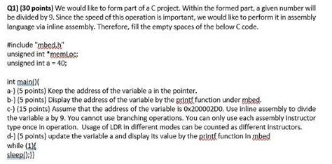 Solved Q Points We Would Like To Form Part Of A C Chegg
